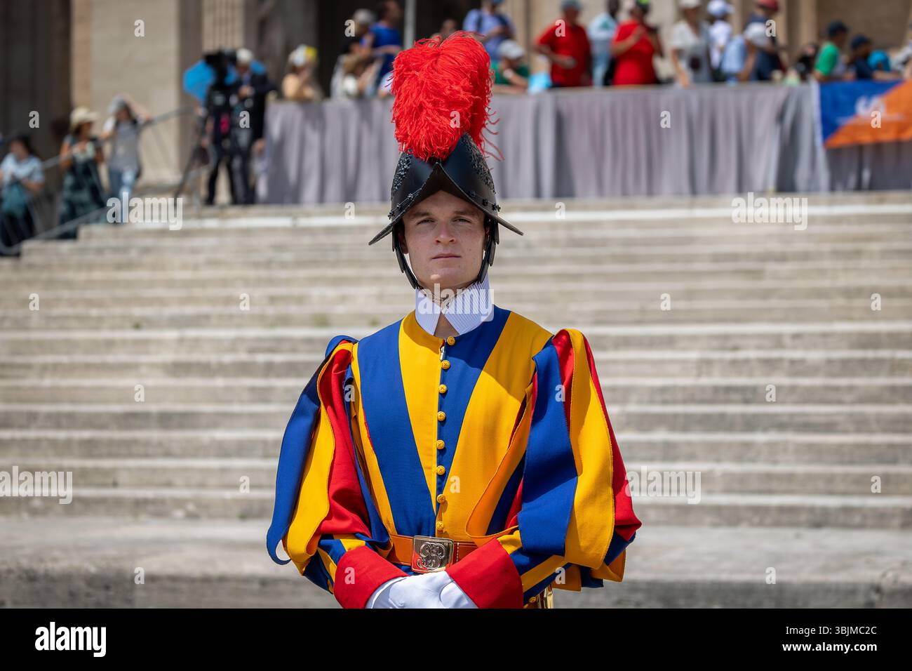Vatican City - June 15, 2025: A soldier of the armed corps of the ...