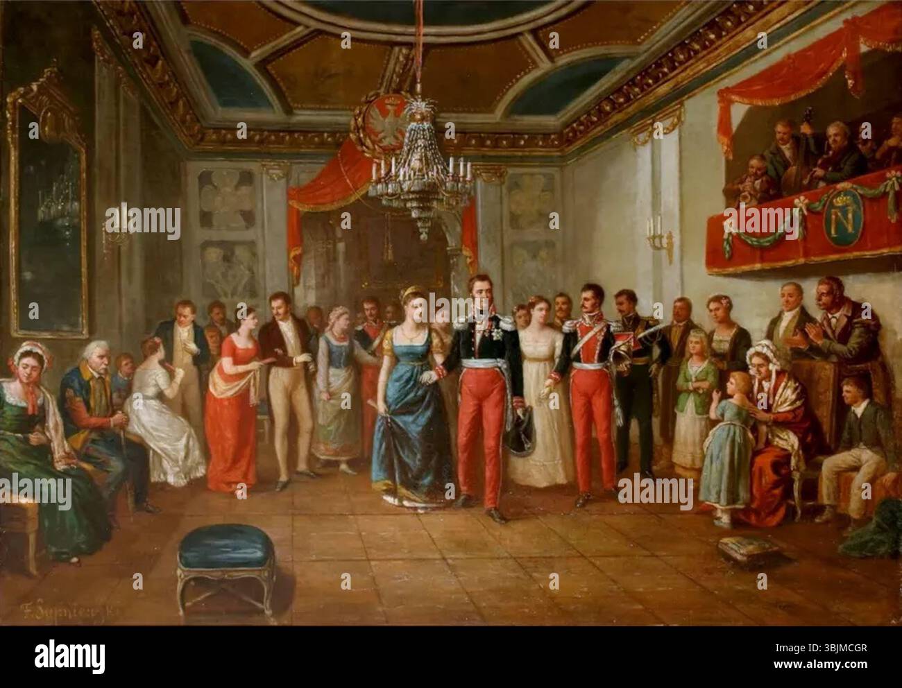Feliks Sypniewski’s full painting of the wedding of Jan Henryk ...