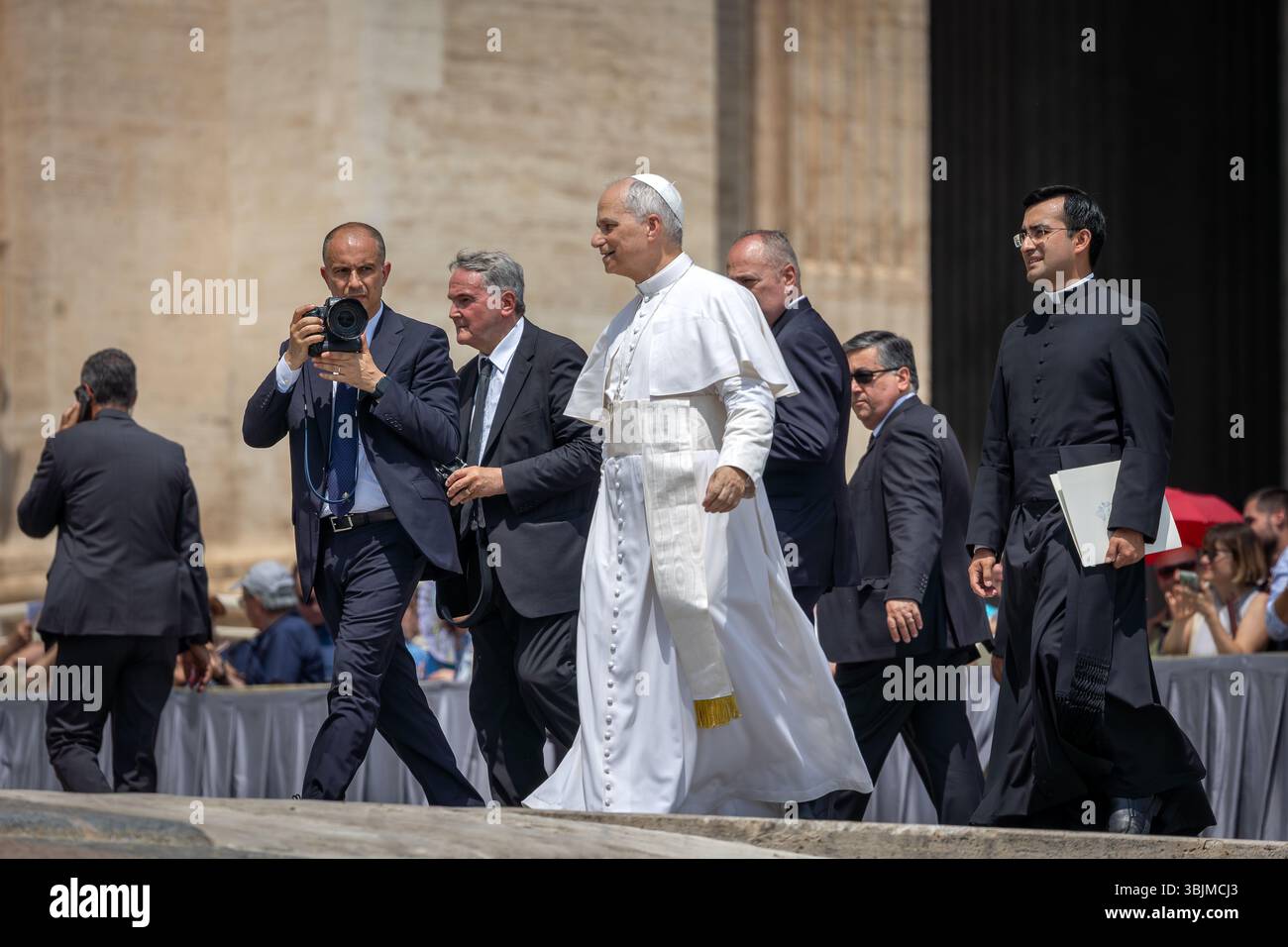 Vatican City - June 15, 2025: at the Angelus in St. Peter's Square ...