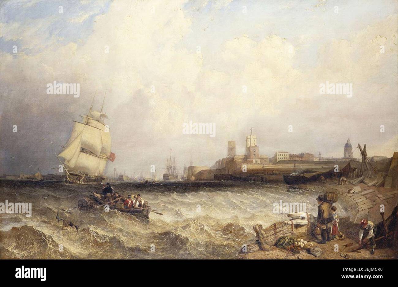 Clarkson Stanfield’s 1831 painting, 'Portsmouth Harbour,' depicts a ...