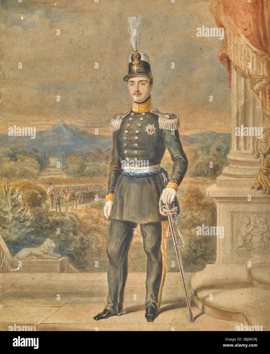 This circa 1847 portrait by Pietro Ayres depicts Juan de Borbón y ...