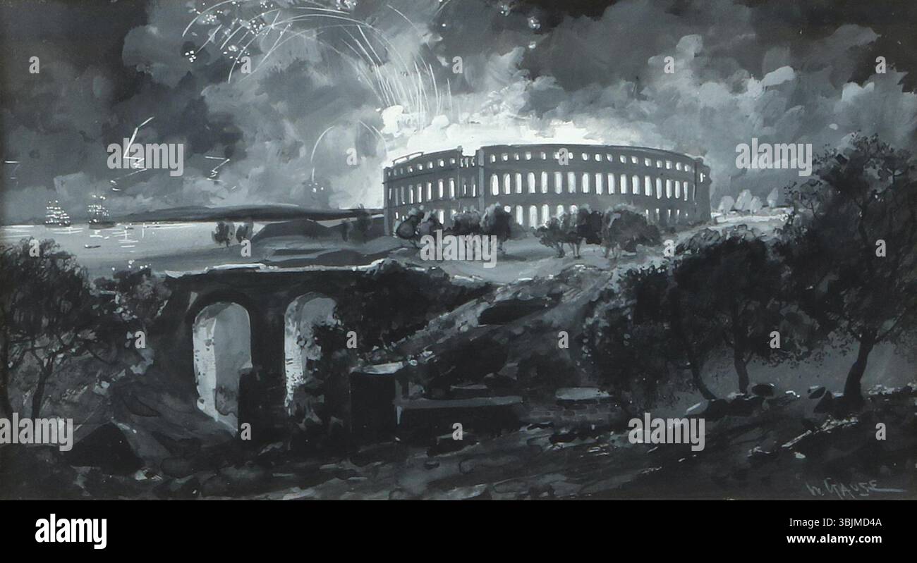 Wilhelm Gause (1853–1916) painted 'Lighting and Illumination of the ...