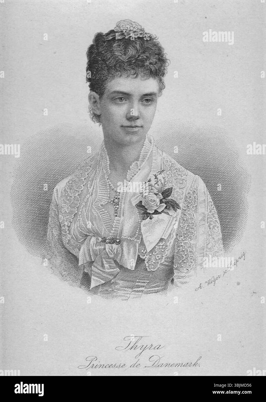 'Thyra, Princesse de Danemark' (1878) by August Weger is a steel ...