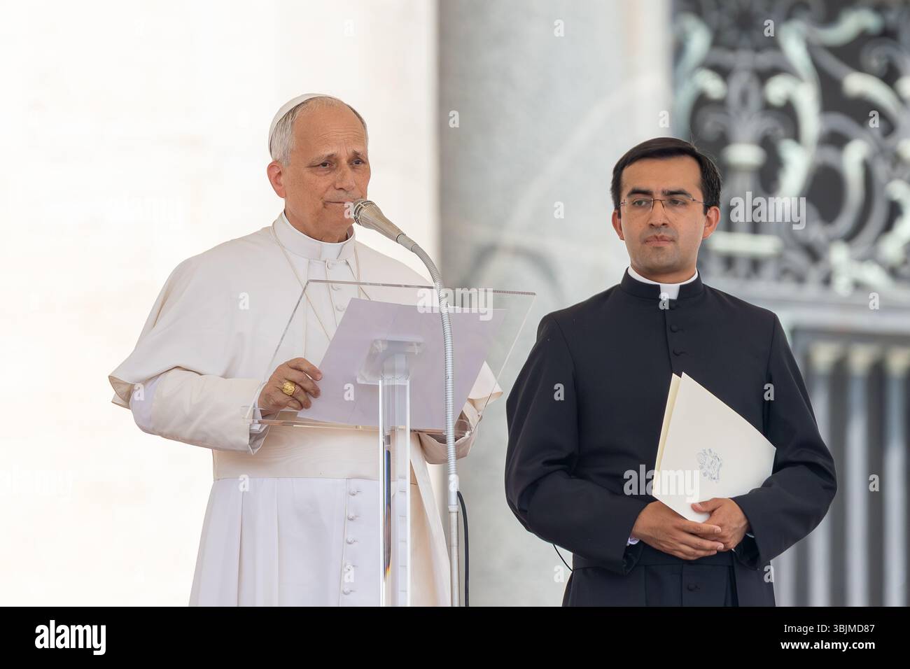 Vatican City - June 15, 2025: at the Angelus in St. Peter's Square ...