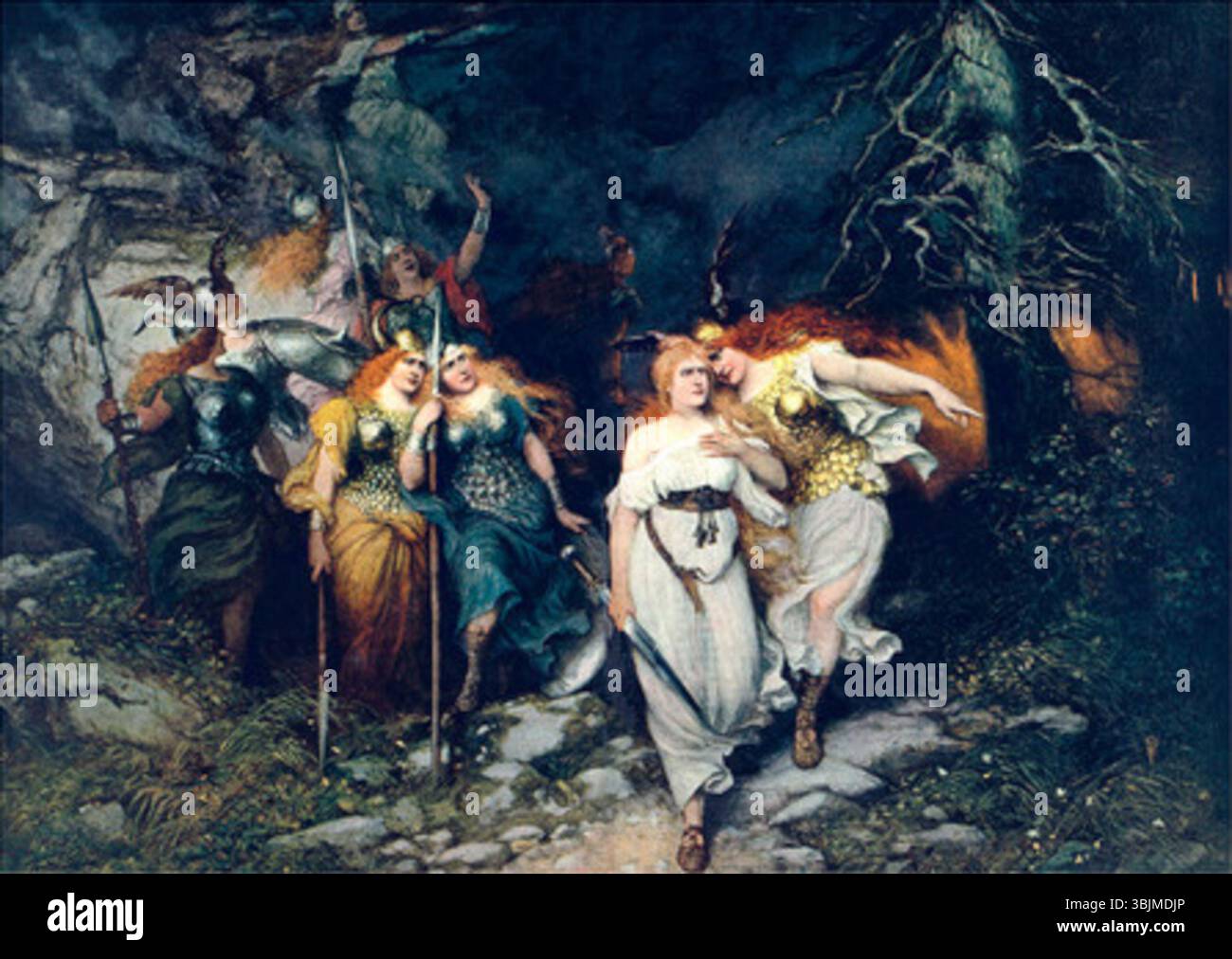 Ferdinand Leeke’s 1870 painting, 'The Valkyries,' features mythological ...