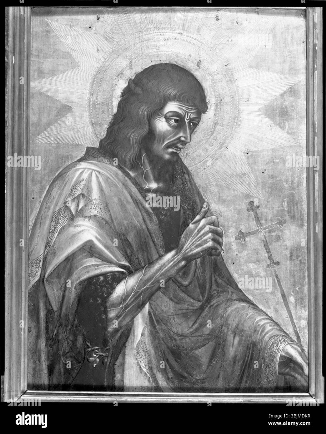 'Saint John the Baptist' (circa 1482) by Giovanni di Paolo is a tempera ...