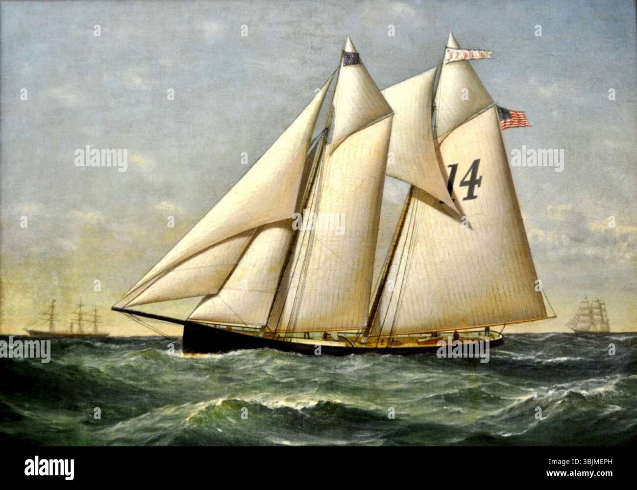 'Pilot Boat Edward F. Williams,' painted by Conrad Freitag in 1877 ...