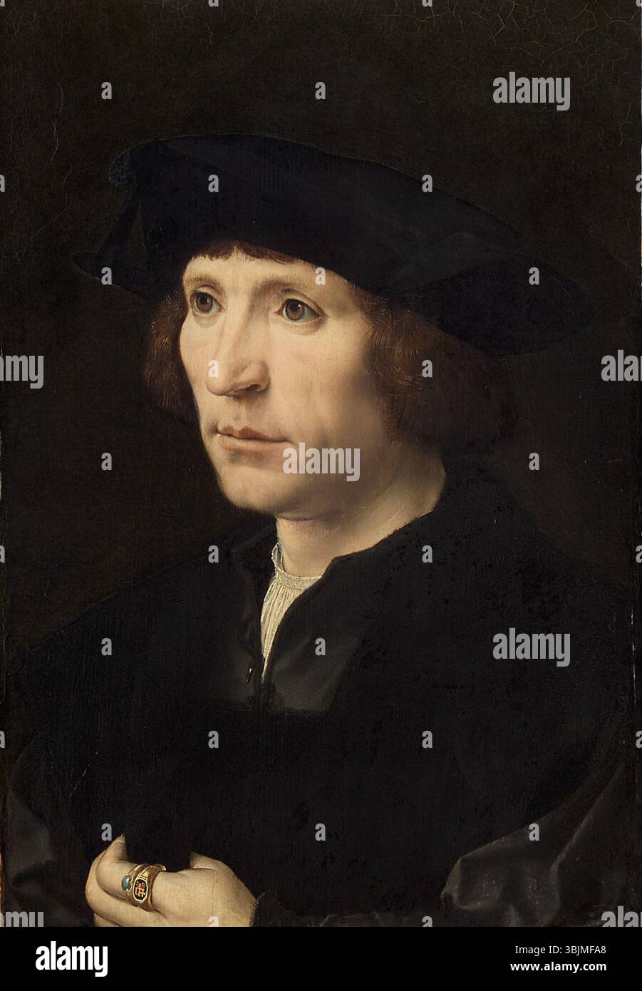 Jan Gossaert (1478–1532) painted 'Männliches Bildnis' (Portrait of a ...