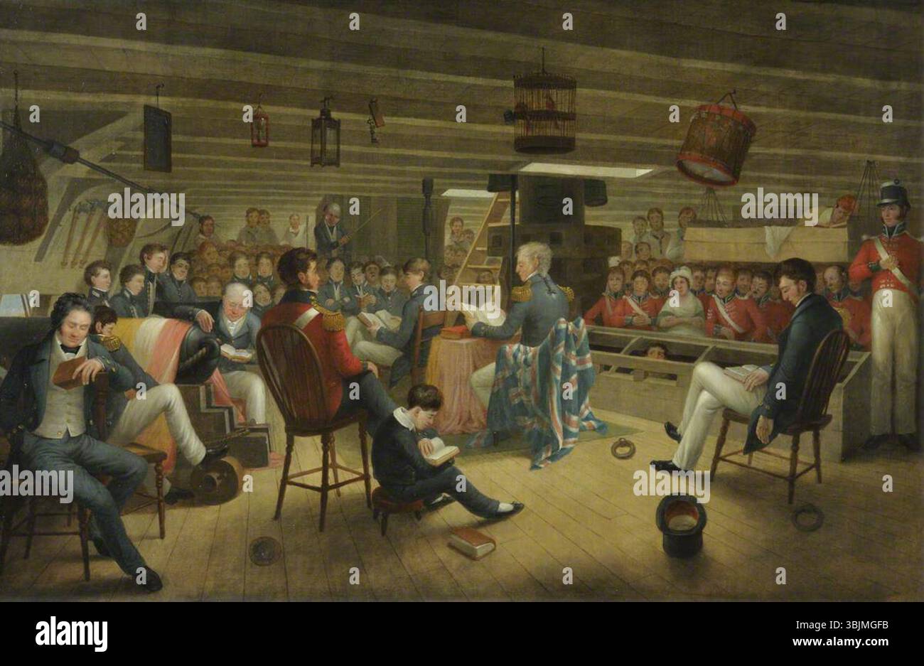 Earle, Augustus; Divine Service as it is Usually Performed on Board a British Frigate at Sea ...