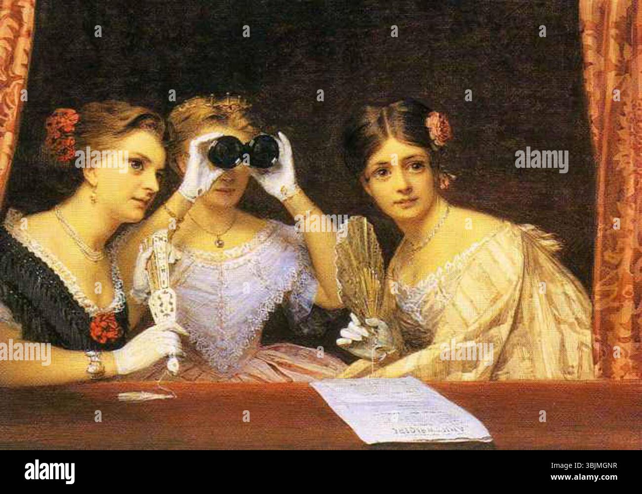 'The Opera Box' by James Hayllar, painted in 1866, shows a social ...