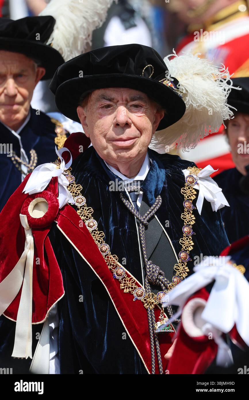 Lord Andrew Lloyd Webber attends the annual Order of the Garter Service ...