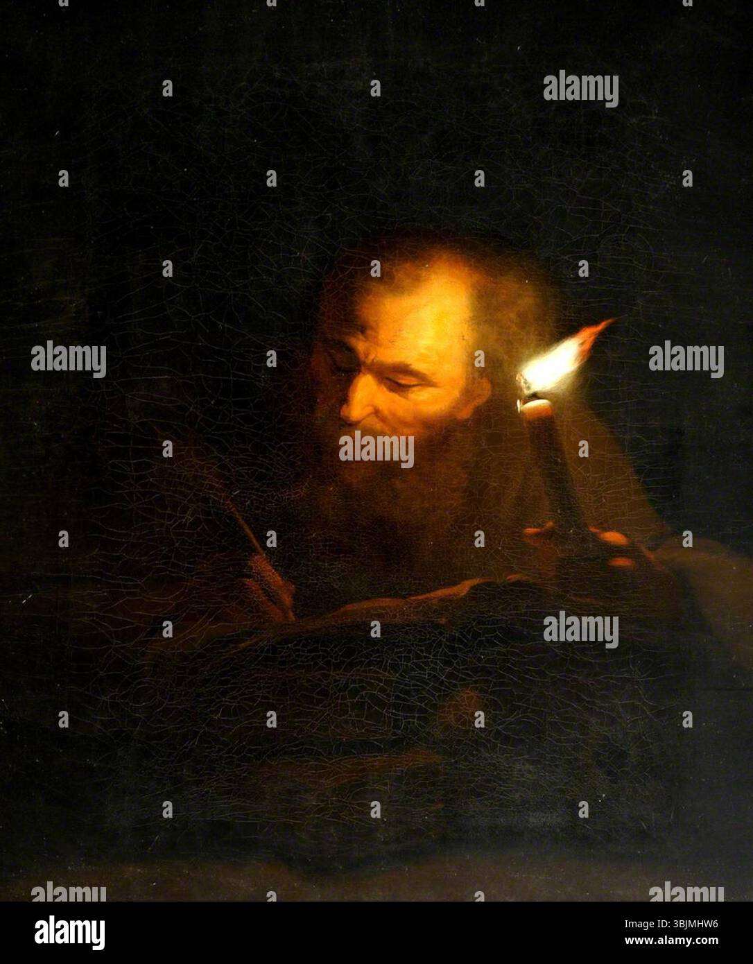 Schalcken, Godfried; An Old Man Writing a Book by Candlelight; National ...