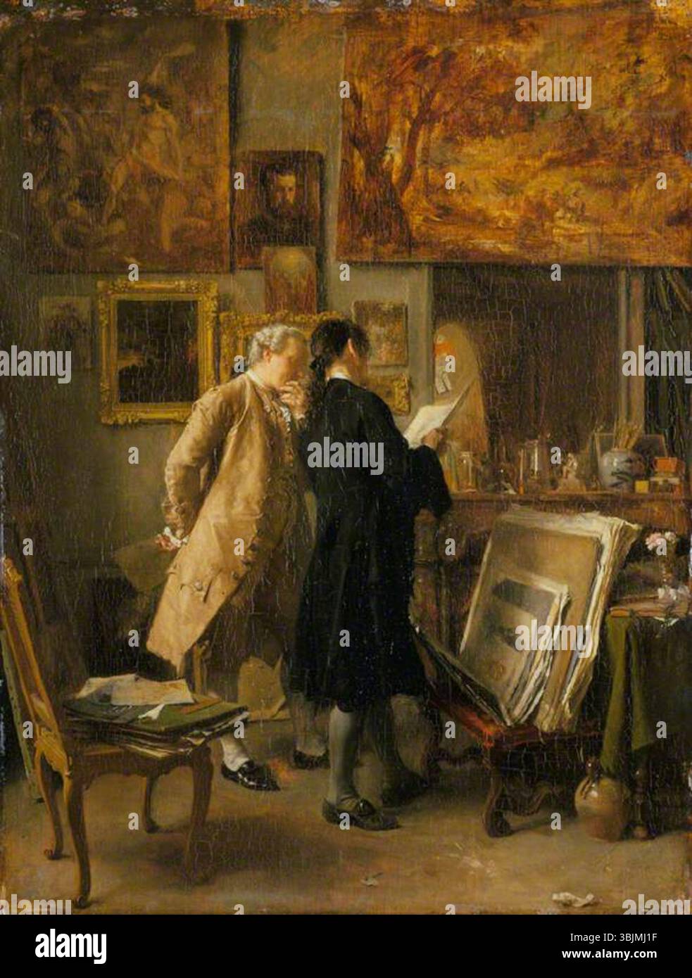 Meissonier, Jean Louis Ernest; An Artist Showing his Work; The Wallace ...