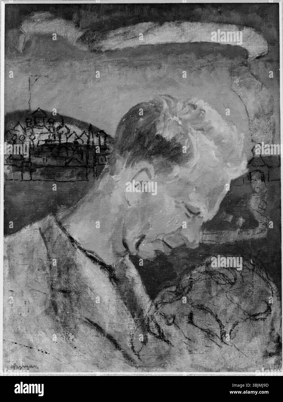 Harry Andersson's portrait of Ture Nerman, Swedish author and ...