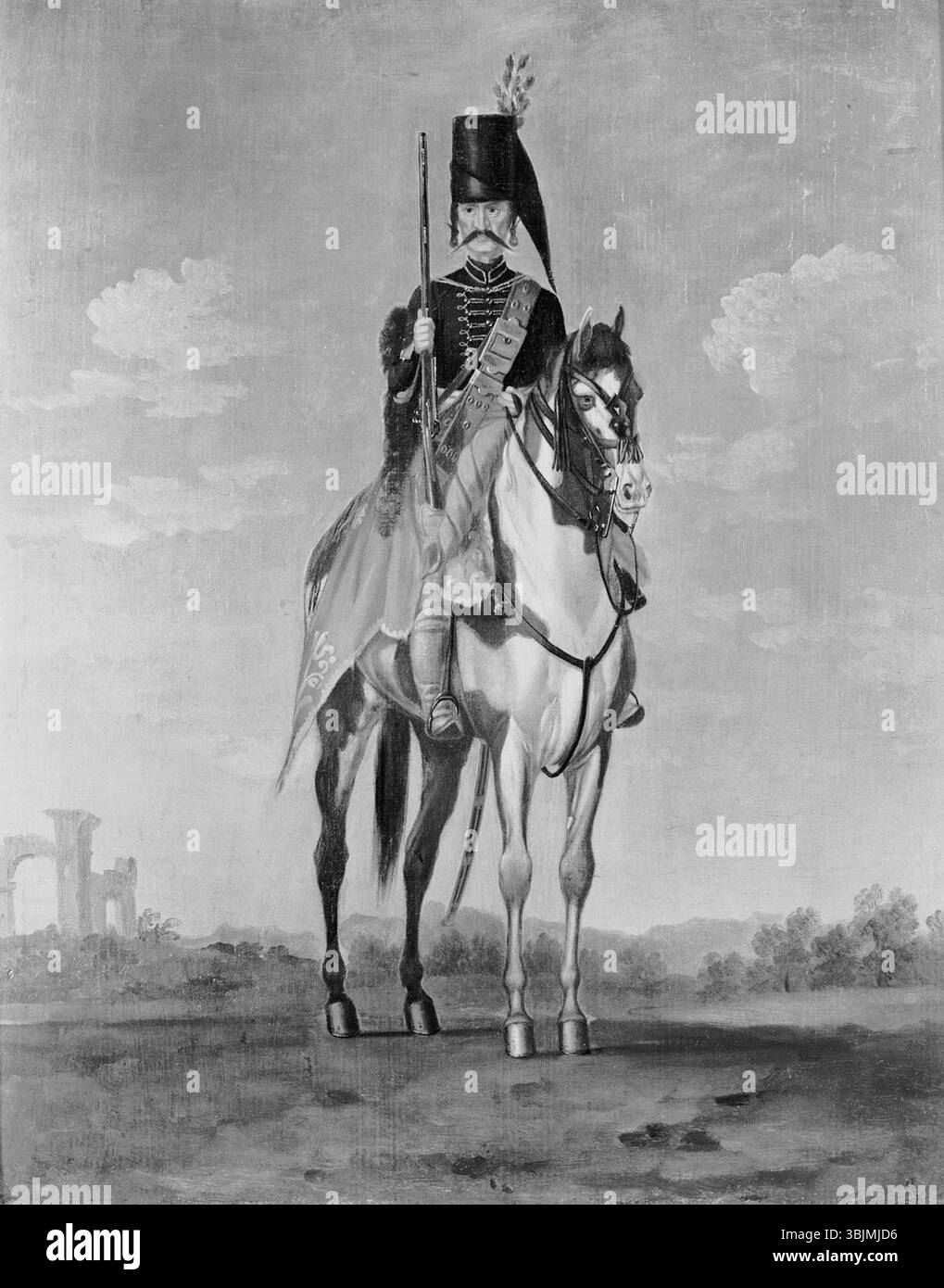 This circa 1748 oil painting by David Morier depicts a private soldier ...