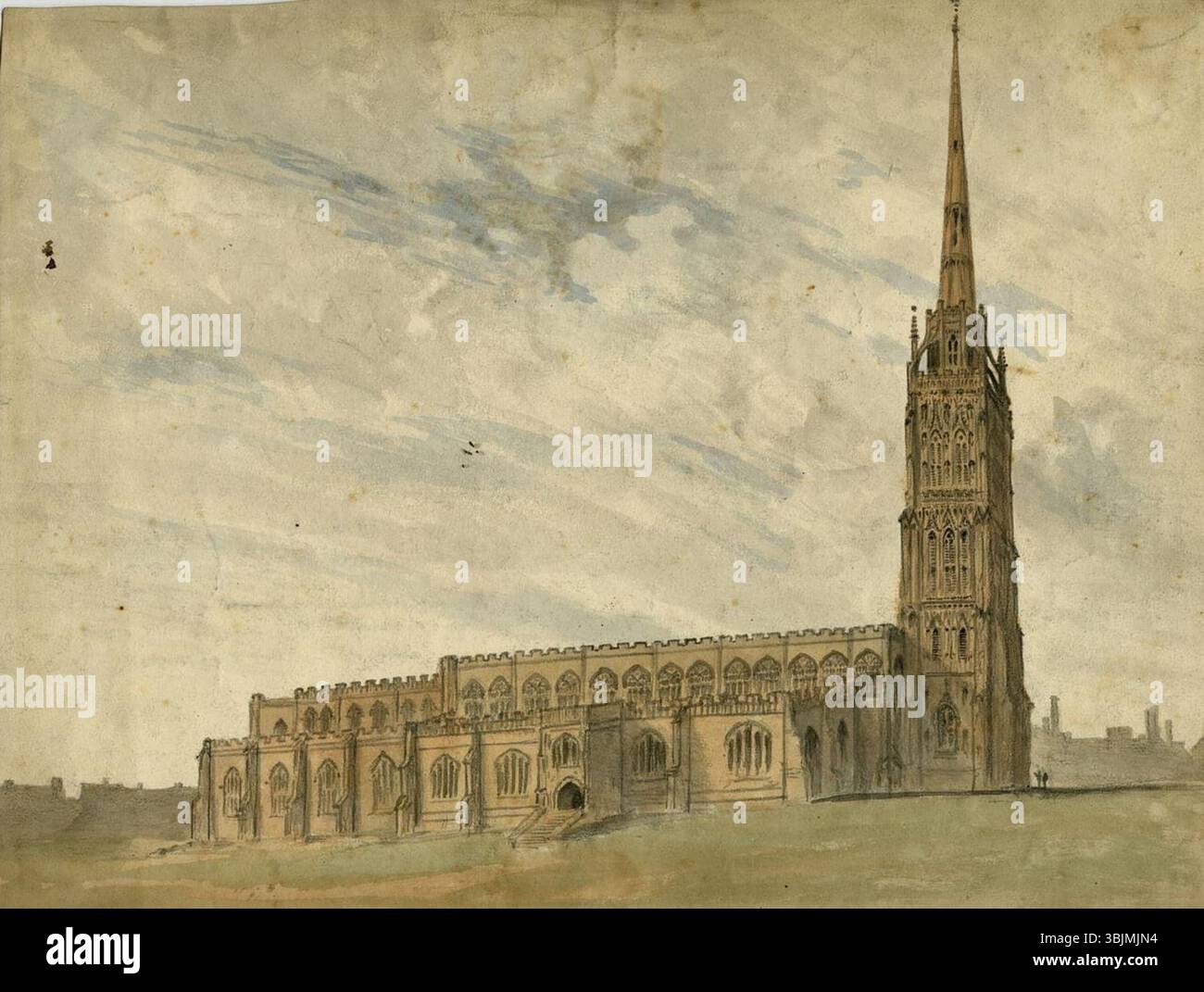 This drawing by William Crotch, created on 10 August 1802, depicts St ...
