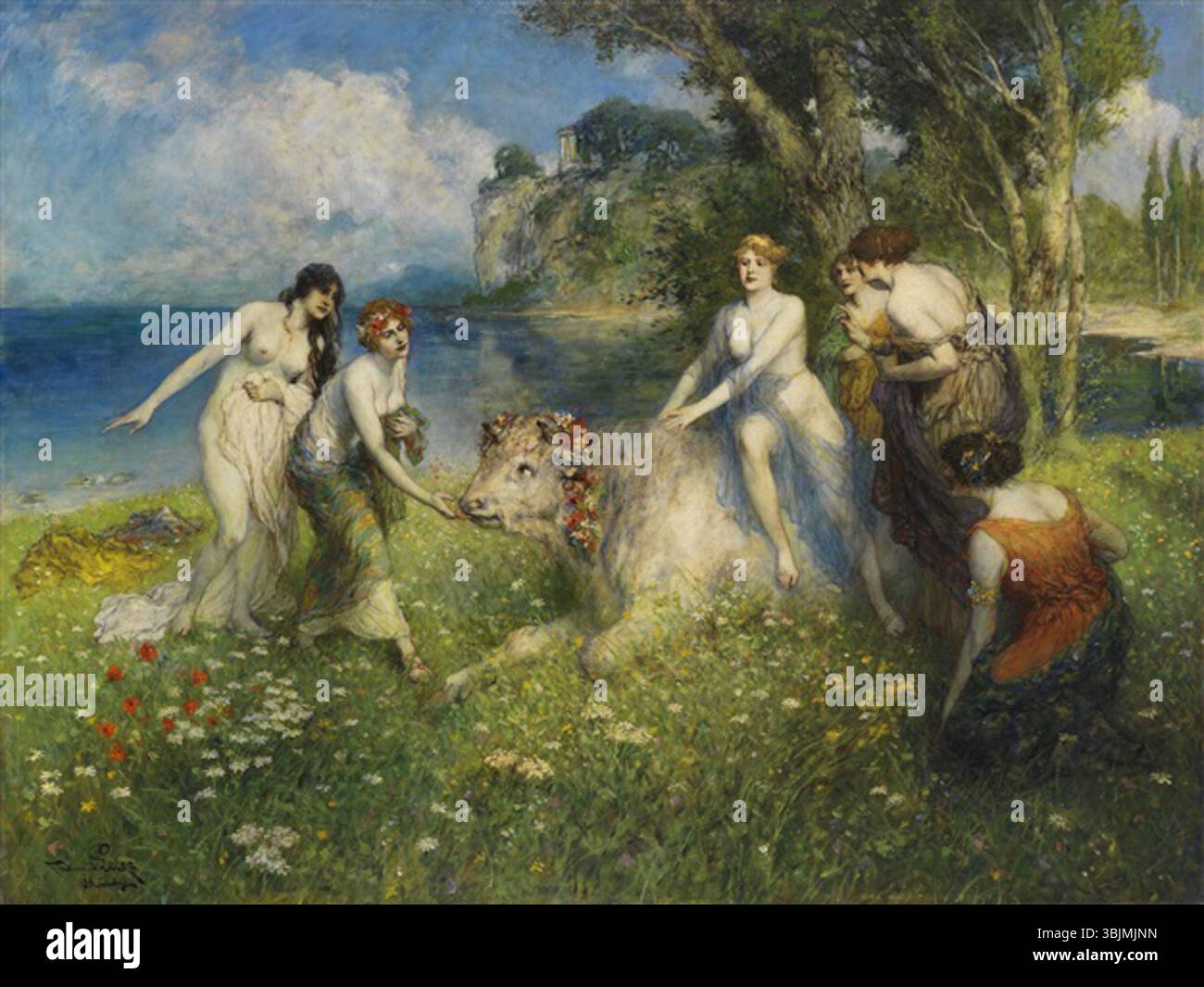 In 'Europa auf dem Stier' (1910), Ferdinand Leeke depicts the ...