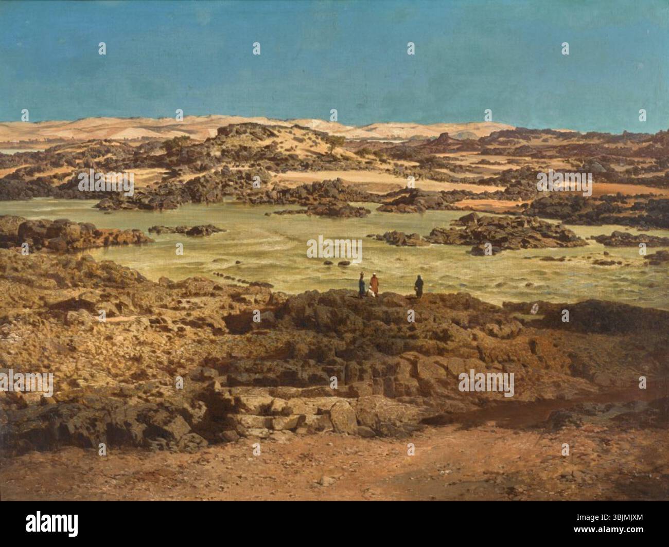 'The Nile Cataract, Aswan' is an oil painting by Carl Hasch, depicting ...