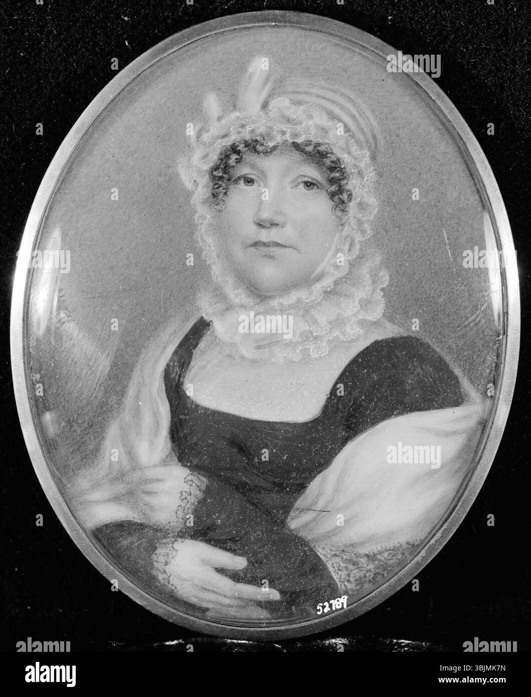 This miniature portrait, attributed to John Wesley Jarvis, depicts Mrs ...