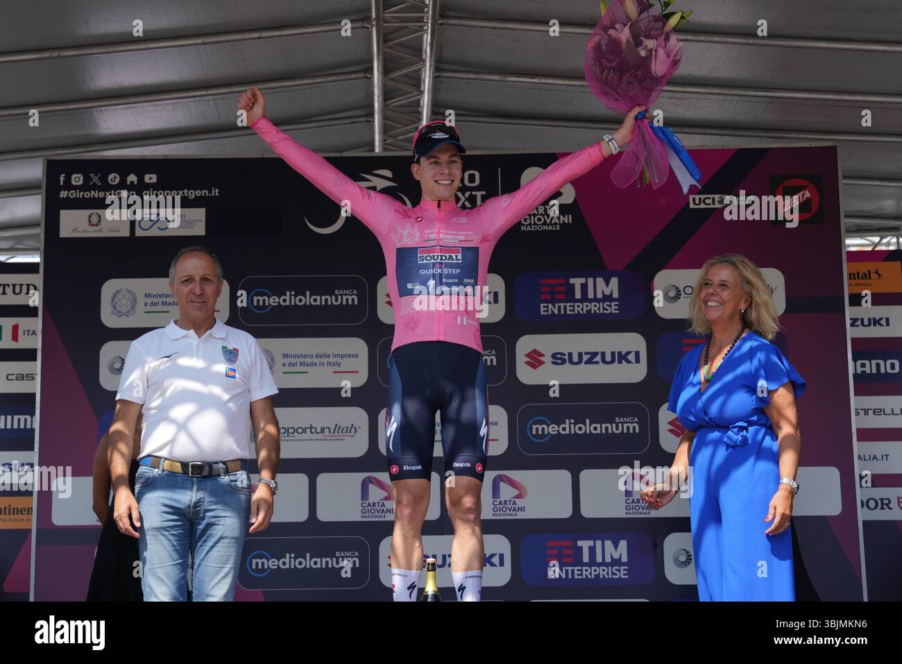 VERVENNE Jonathan ( SOUDAL QUICK-STEP DEVO TEAM) Pink Jersey during the ...