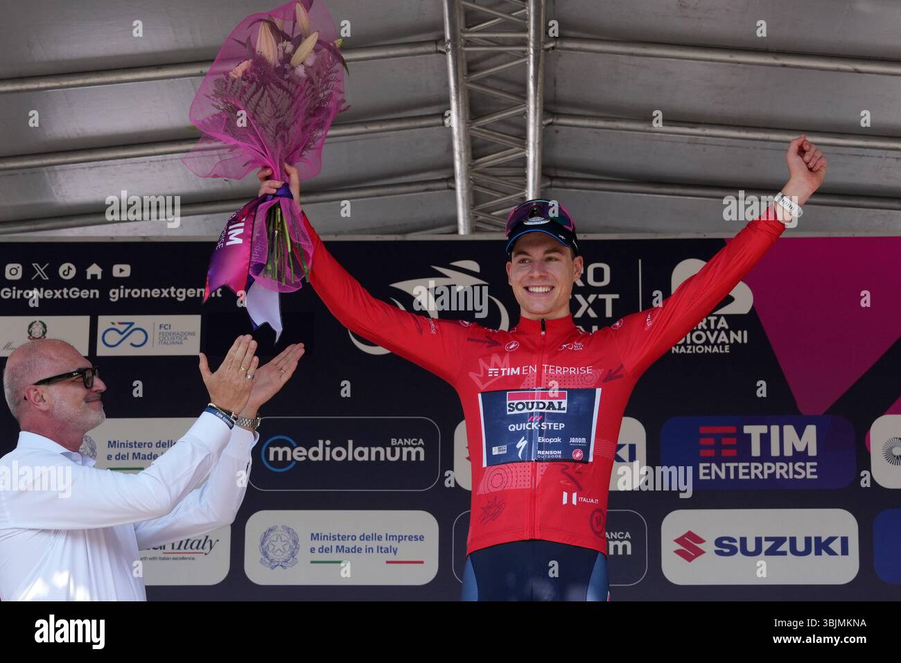 VERVENNE Jonathan ( SOUDAL QUICK-STEP DEVO TEAM) red jersey during the ...