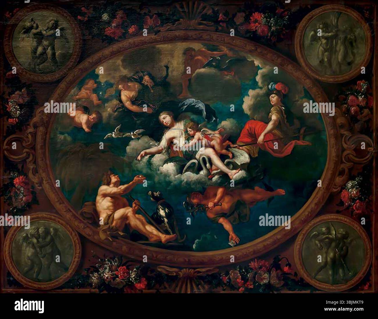 'The Judgment of Paris,' a 17th century oil on canvas painting ...