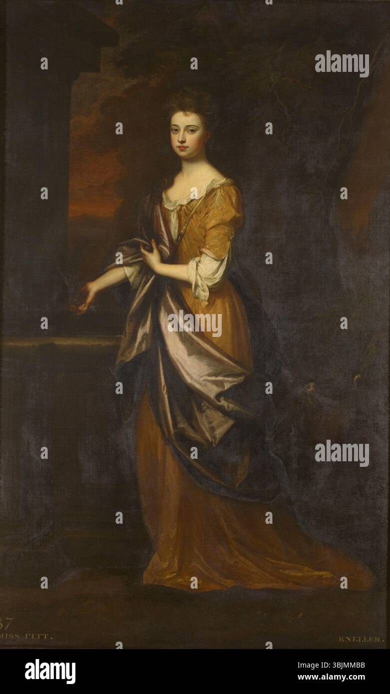 Sir Godfrey Kneller’s 1691 portrait of Mary Scrope, later Mrs. Pitt ...