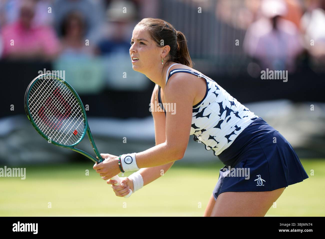 Jodie Burrage during her doubles match with Sonay Kartal against ...