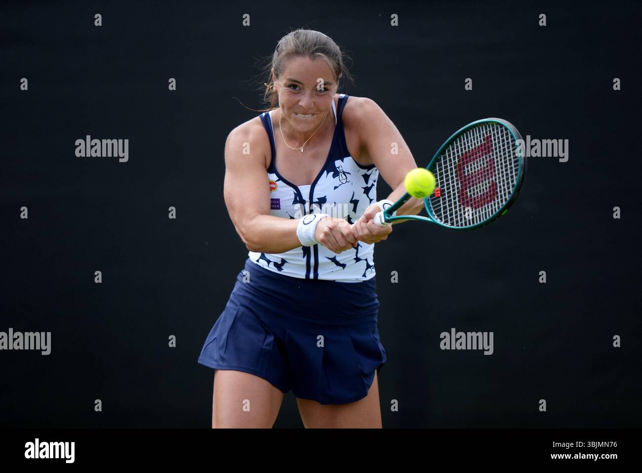 Jodie Burrage during her doubles match with Sonay Kartal against ...