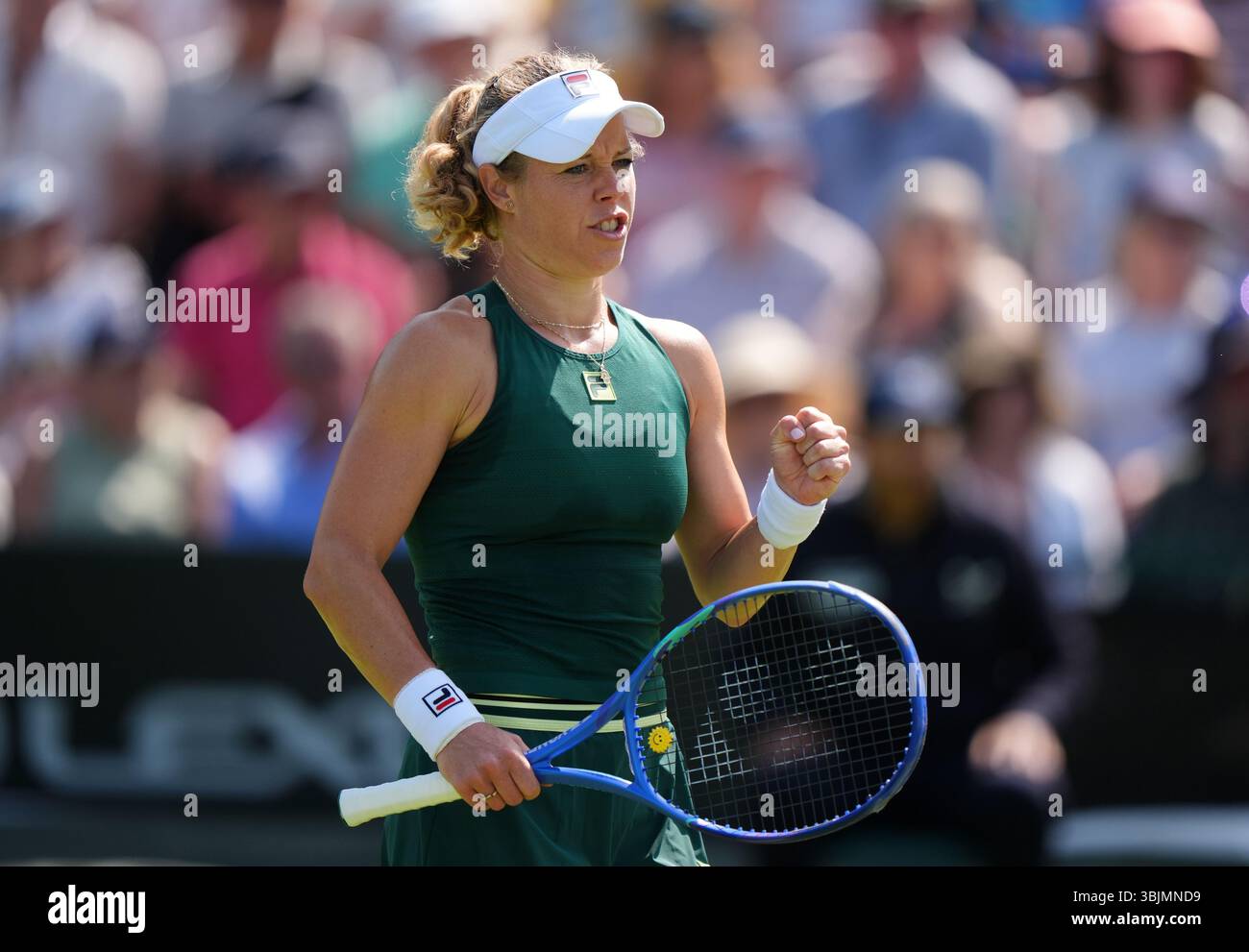 Laura Siegemund during her doubles match with Beatriz Haddad Maia ...