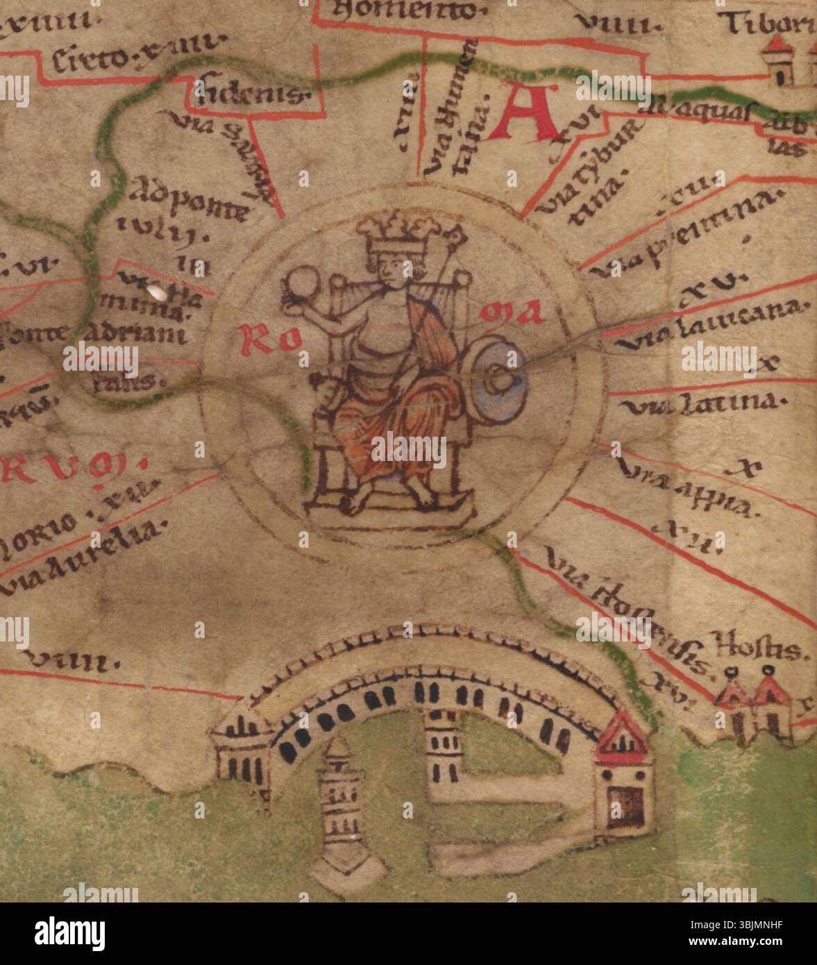 The *Tabula Peutingeriana* is a 12th-century map that illustrates the ...