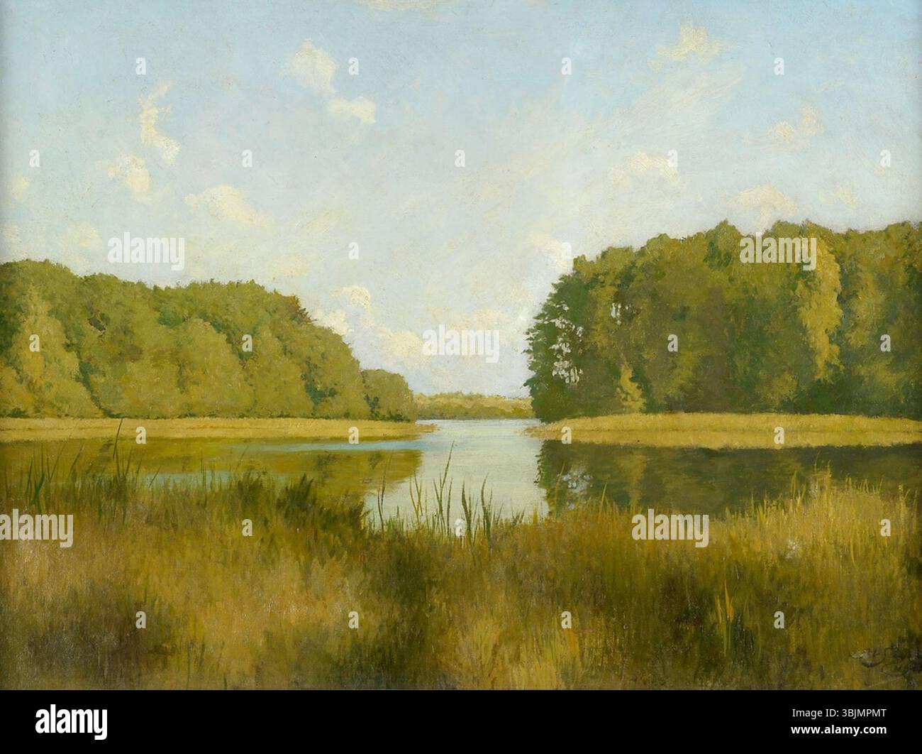 Hermann Seeger (1857–1945) painted 'At Schampsee (Brandenburg),' an oil ...