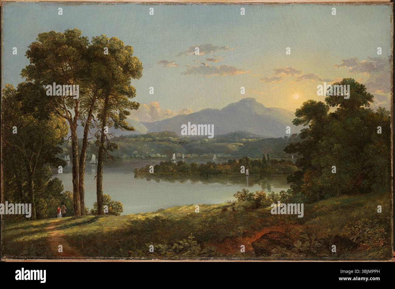 Christopher Pearse Cranch's 'View on the Hudson' (circa 1853) is an oil ...