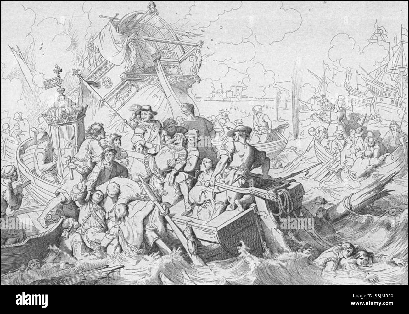 Giuseppe Lorenzo Gatteri's painting from 1657 illustrates the dramatic ...