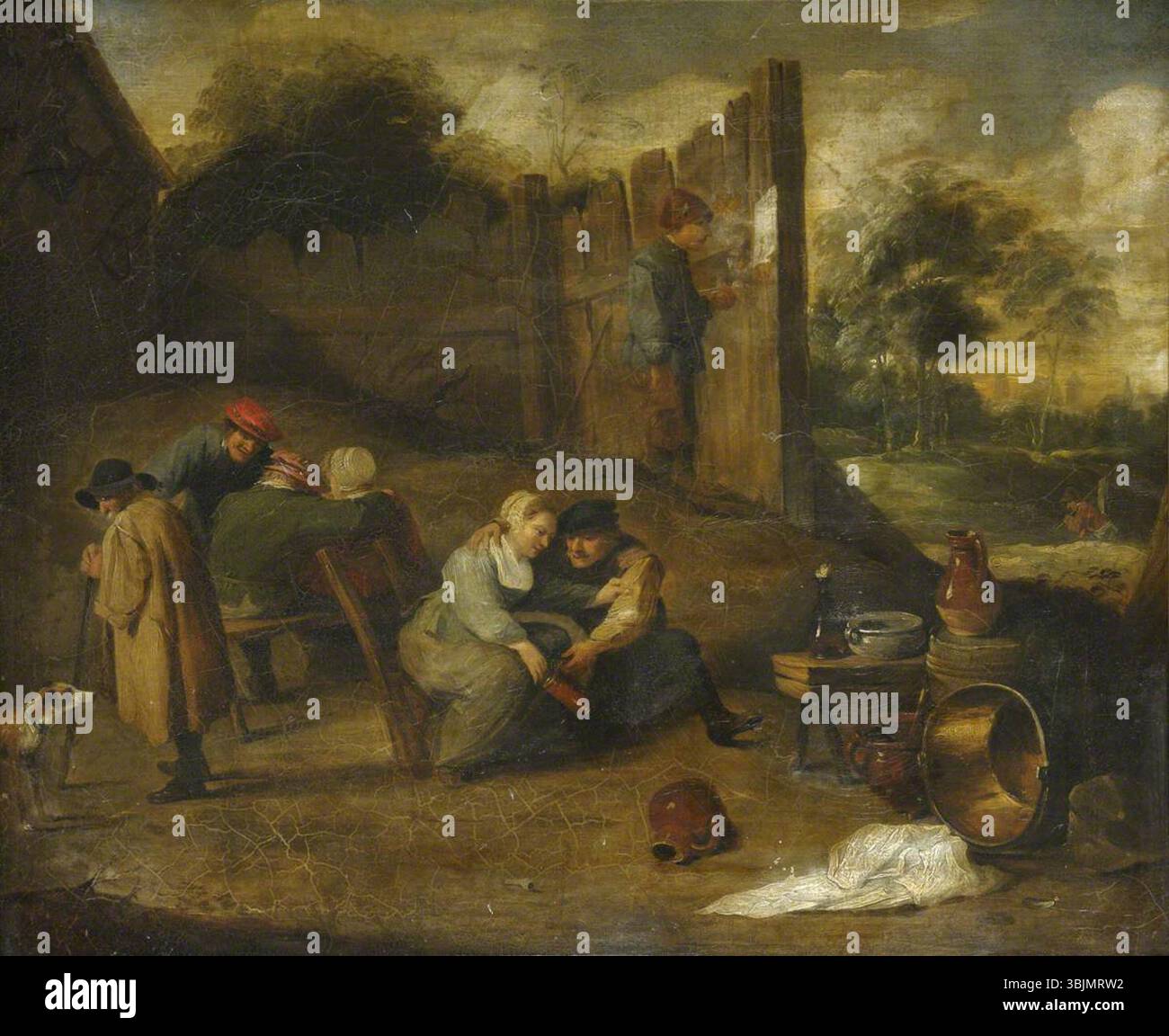Teniers II, David; A Group of Peasants outside a Tavern; National Trust ...