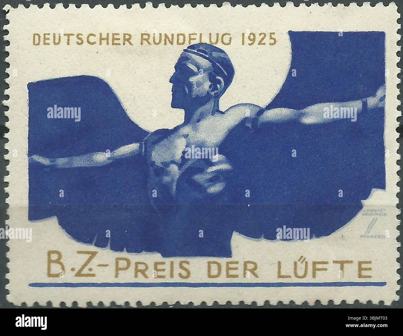 Ludwig Hohlwein's 1925 poster for the Deutscher Rundflug (German Air ...
