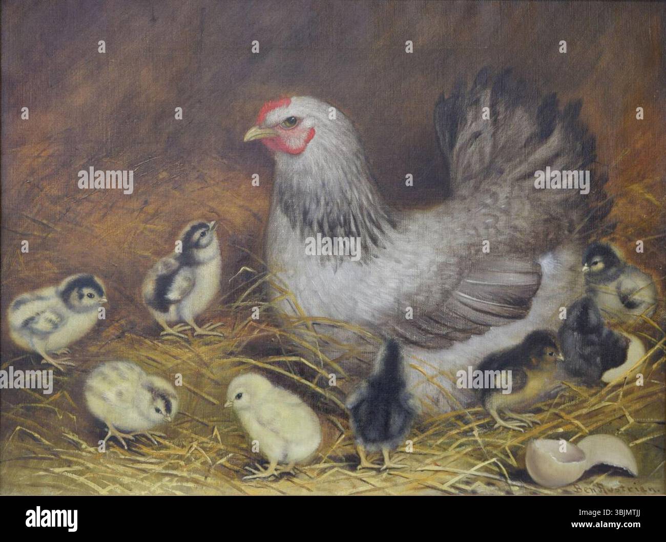 This circa 1915 oil on canvas painting by Ben Austrian (1870–1921 ...