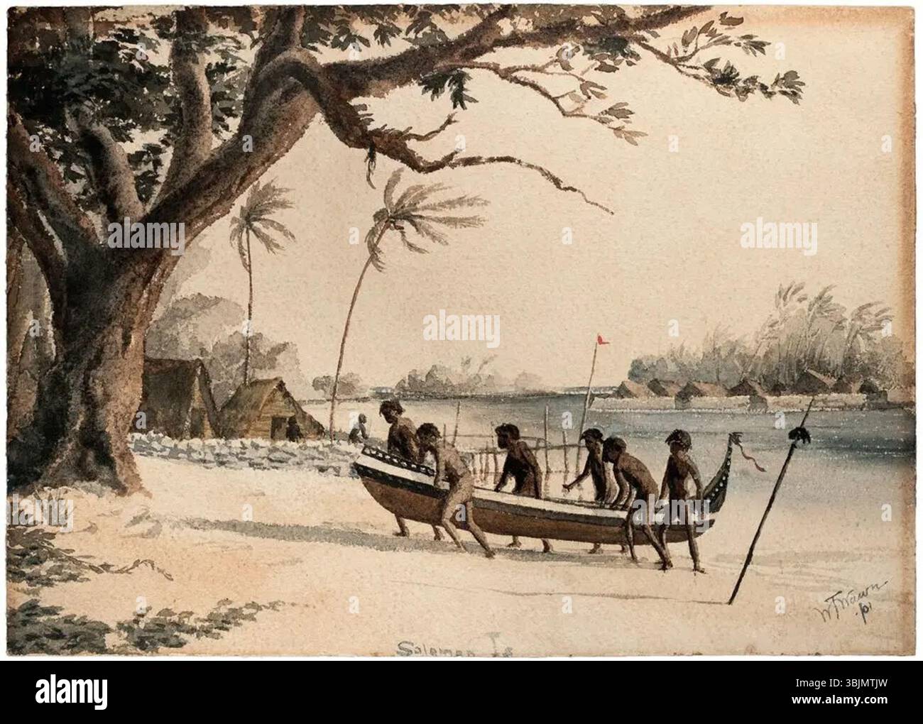 William Twizell Wawn (1837–1901) drew 'Solomon Islands' in 1901. The ...
