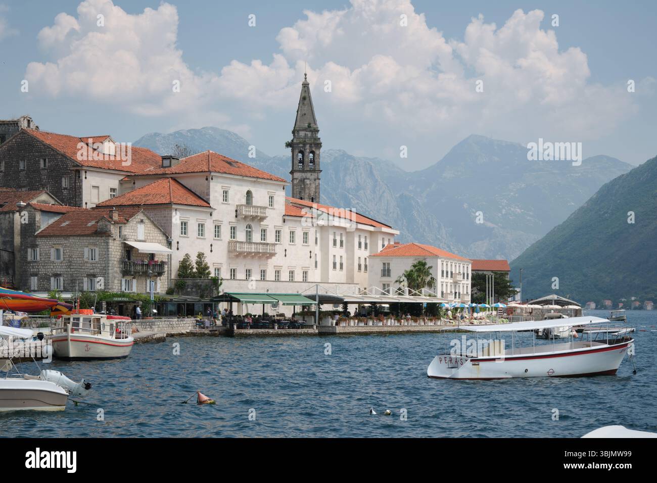 Perast, Montenegro – June 12, 2024: Waterfront view of historic ...