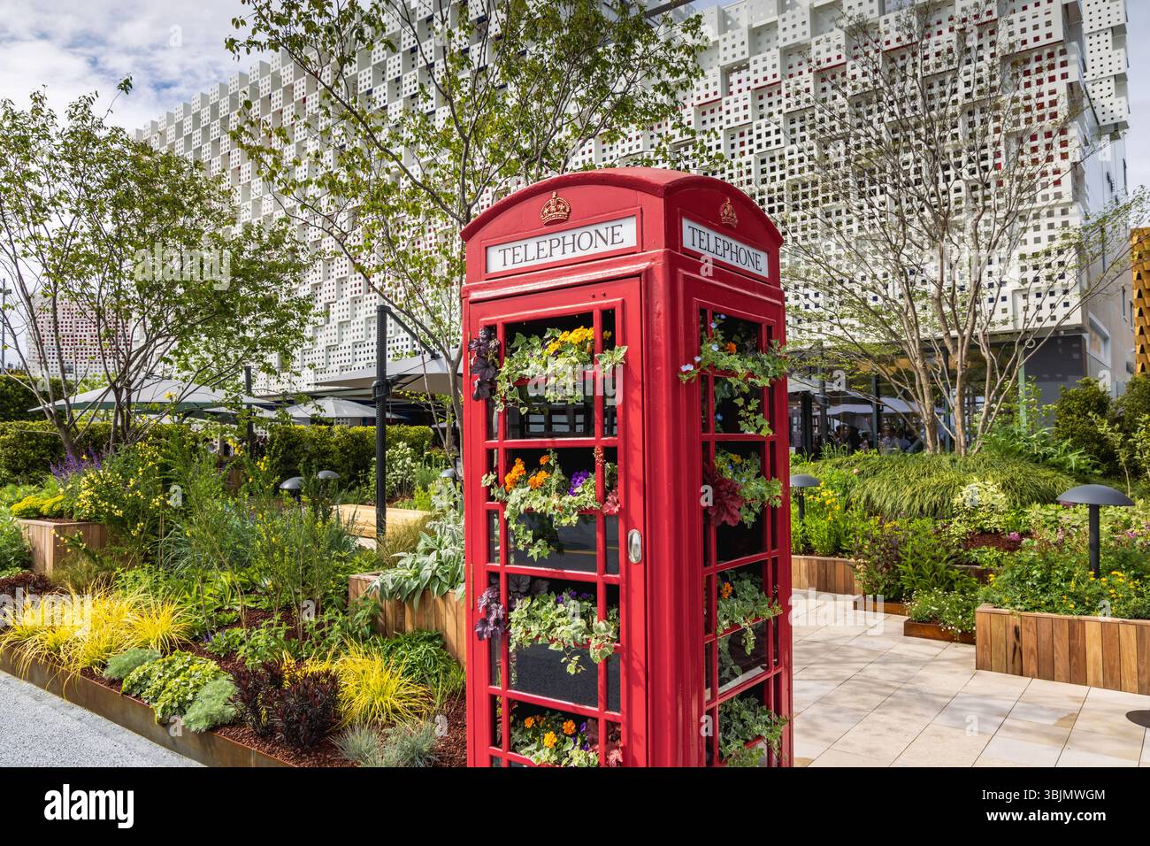 The UK Pavilion, inspired by building blocks and themed 'Come Build The ...