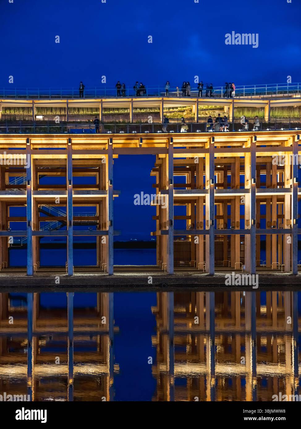 Evening view of the Grand Ring structure, a main landmark at the World ...