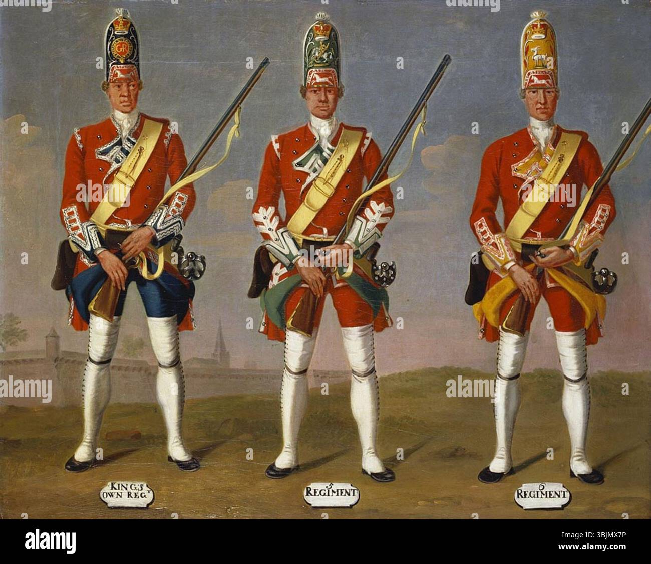 David Morier’s 1751 painting shows grenadiers from the 4th King's Own ...