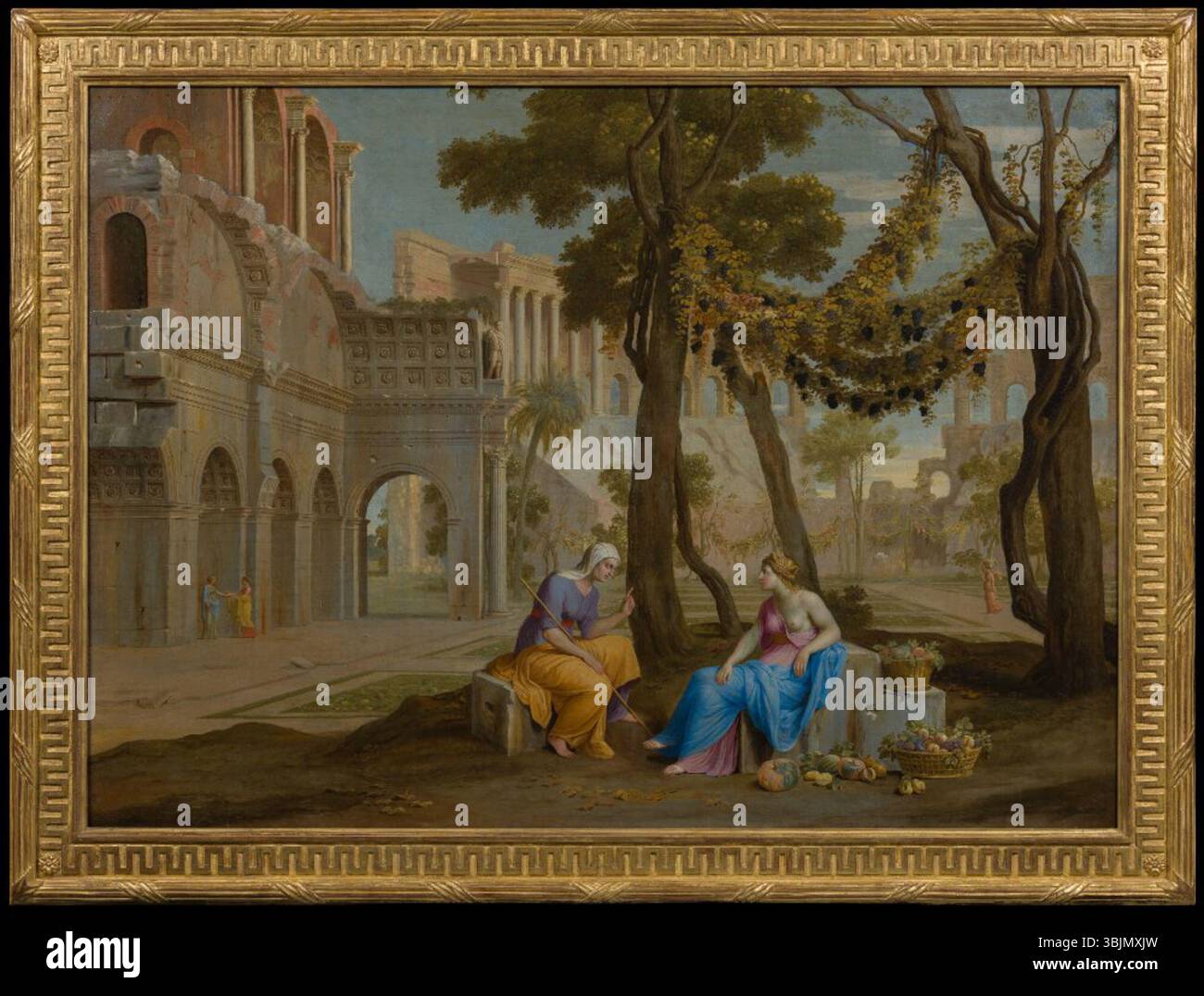 Jean Le Maire’s oil painting 'Vertumnus and Pomona,' dating to the 17th ...