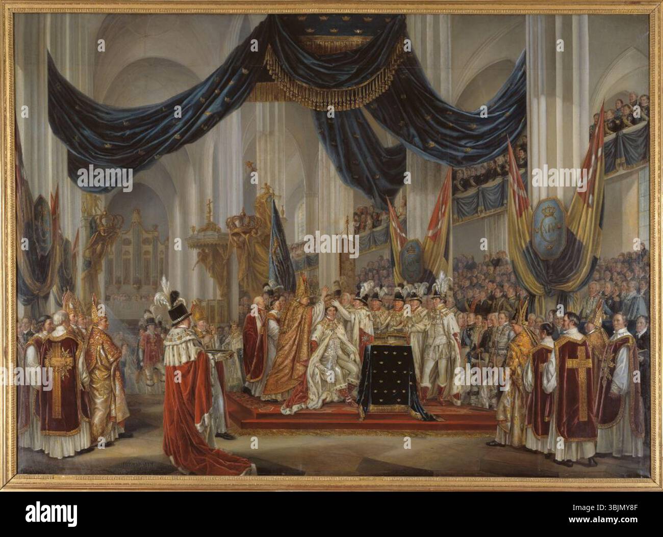 The 1818 coronation of Charles XIV John of Sweden is depicted in this ...