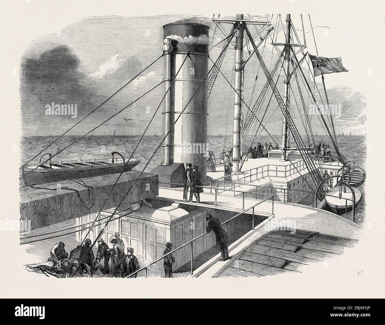 Frederick James Smyth’s 1850 illustration shows the after deck of the ...