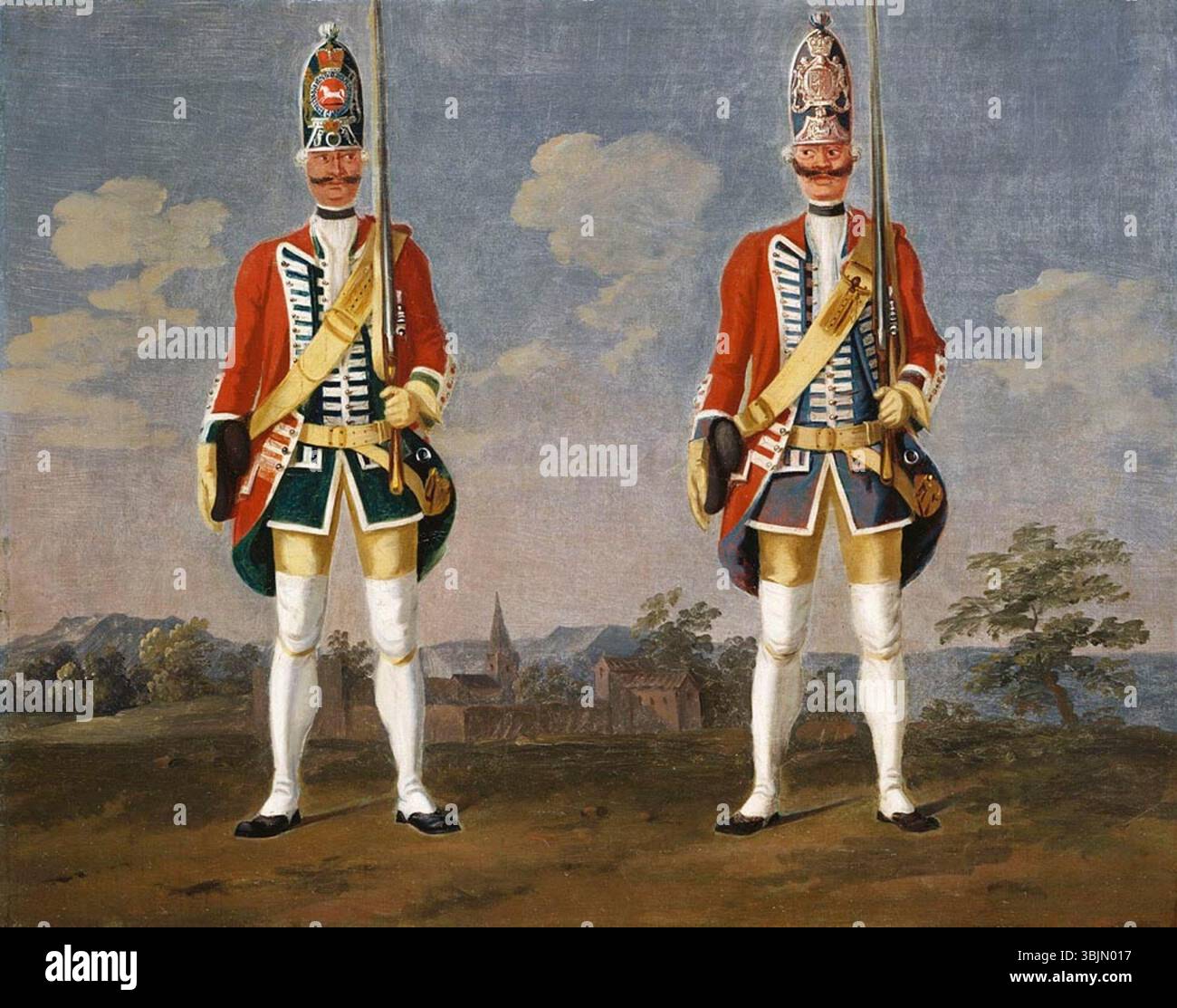 David Morier’s painting of Grenadiers from Infantry Regiments 9B 'Borch ...