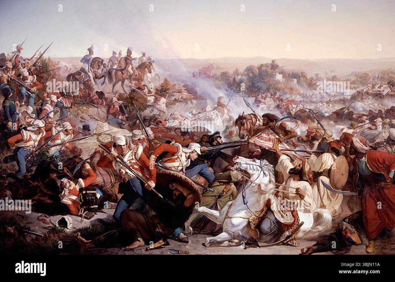 Edward Armitage’s *The Battle of Meeanee, 17 February 1843* (1847 ...