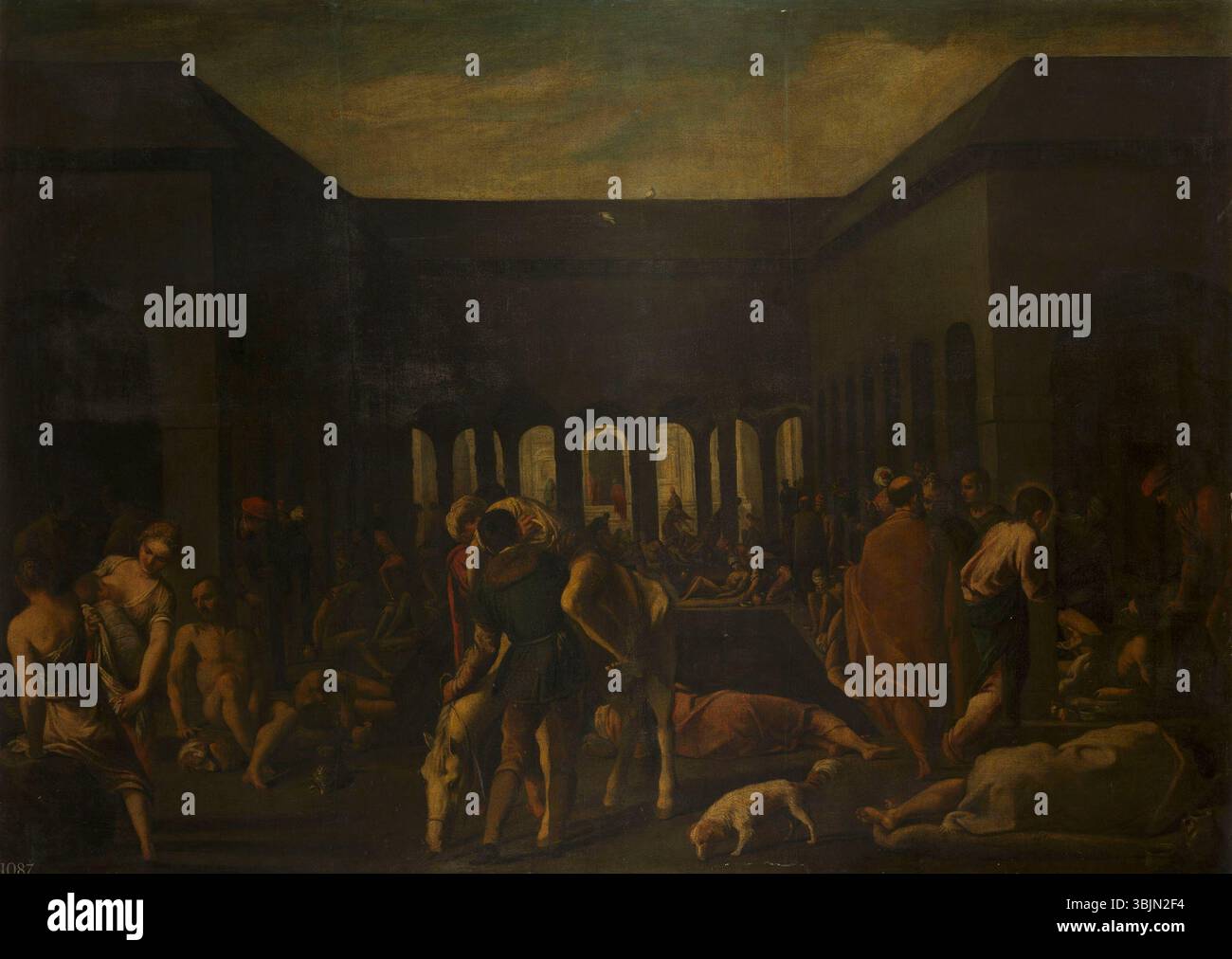 This oil painting by Pedro Orrente, dated circa 1620-1645, depicts ...