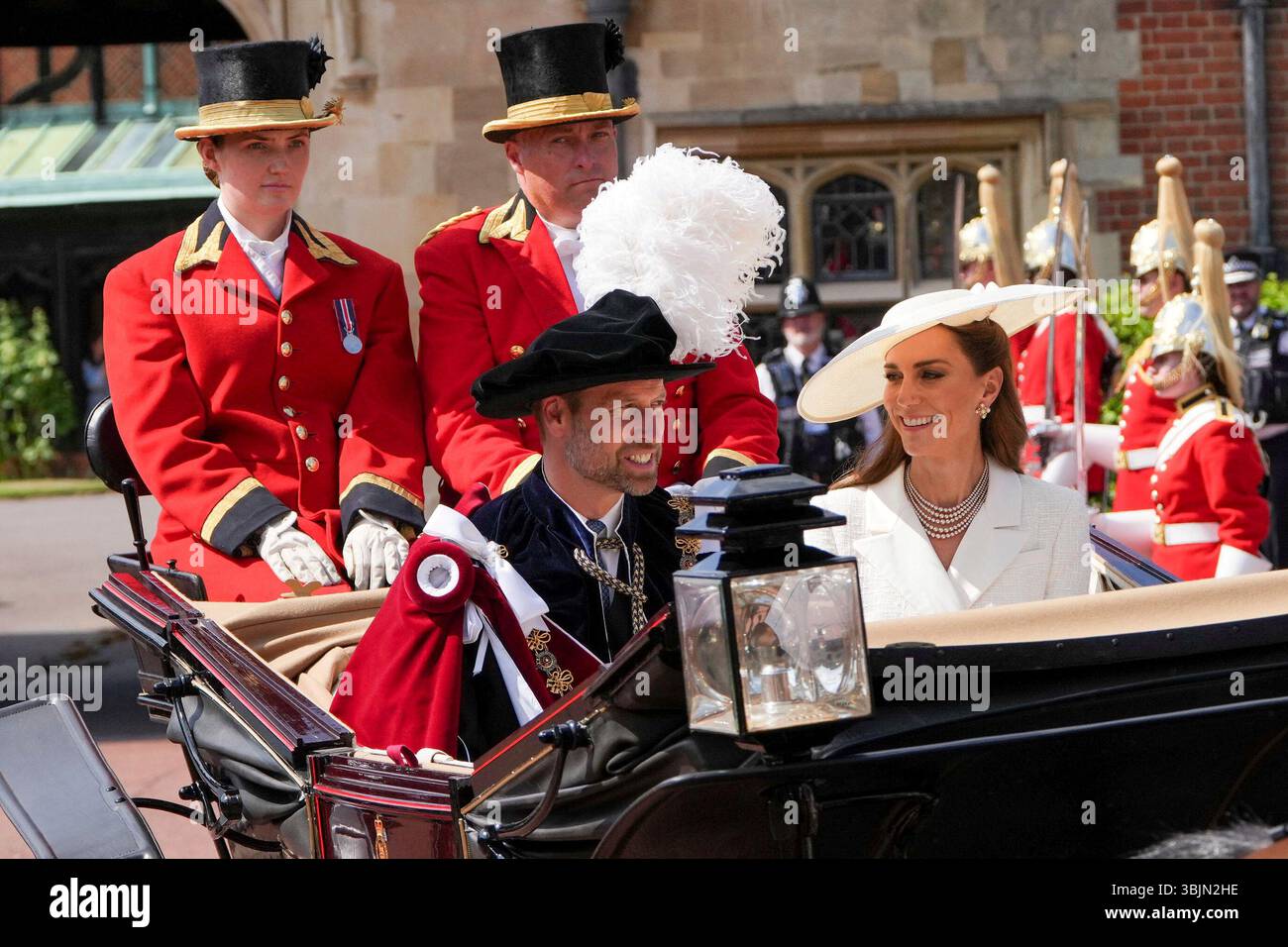 Britain's Prince William and Kate, Princess of Wales after attending ...