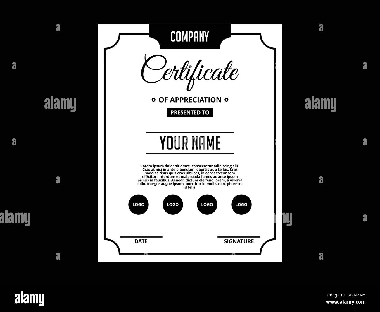 Clean certificate design Black and White Stock Photos & Images - Alamy
